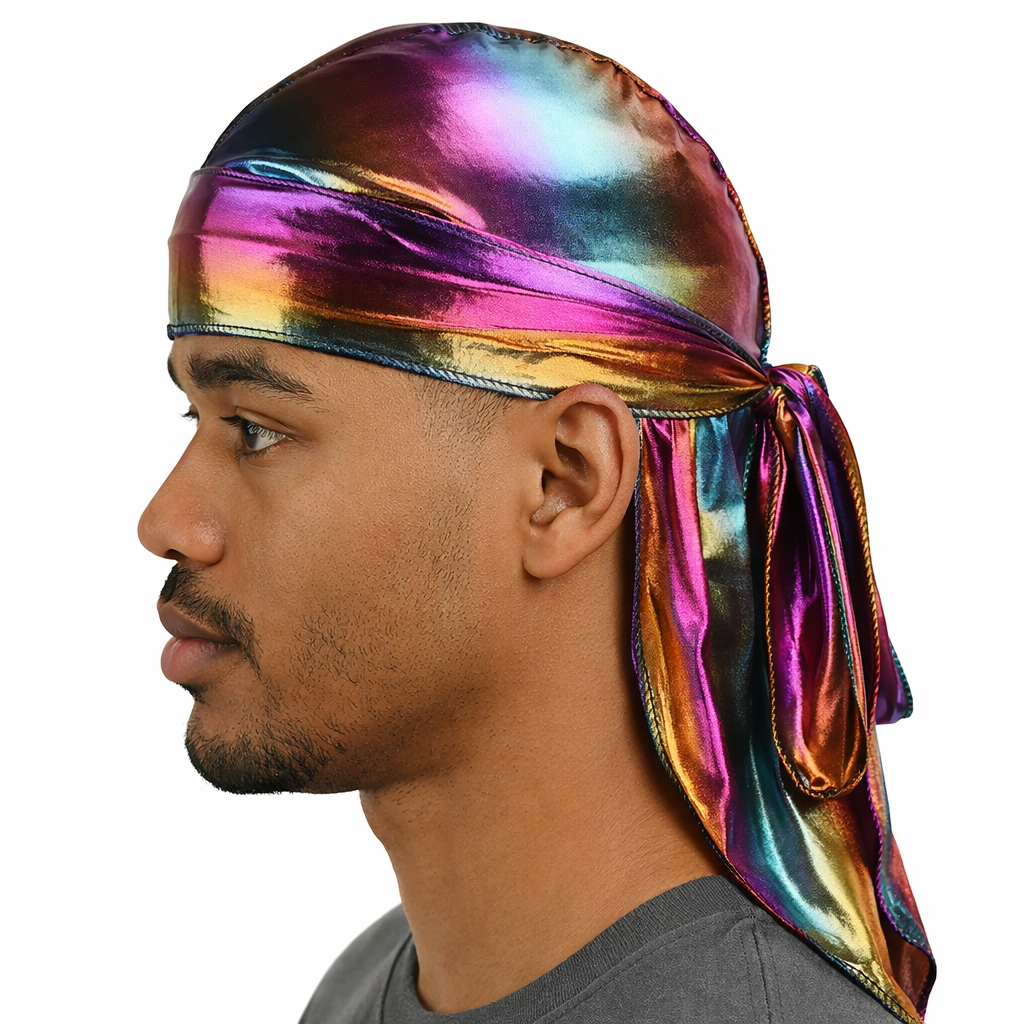Multicoloured Holographic Durag | Rainbow Durag | OZ Durag